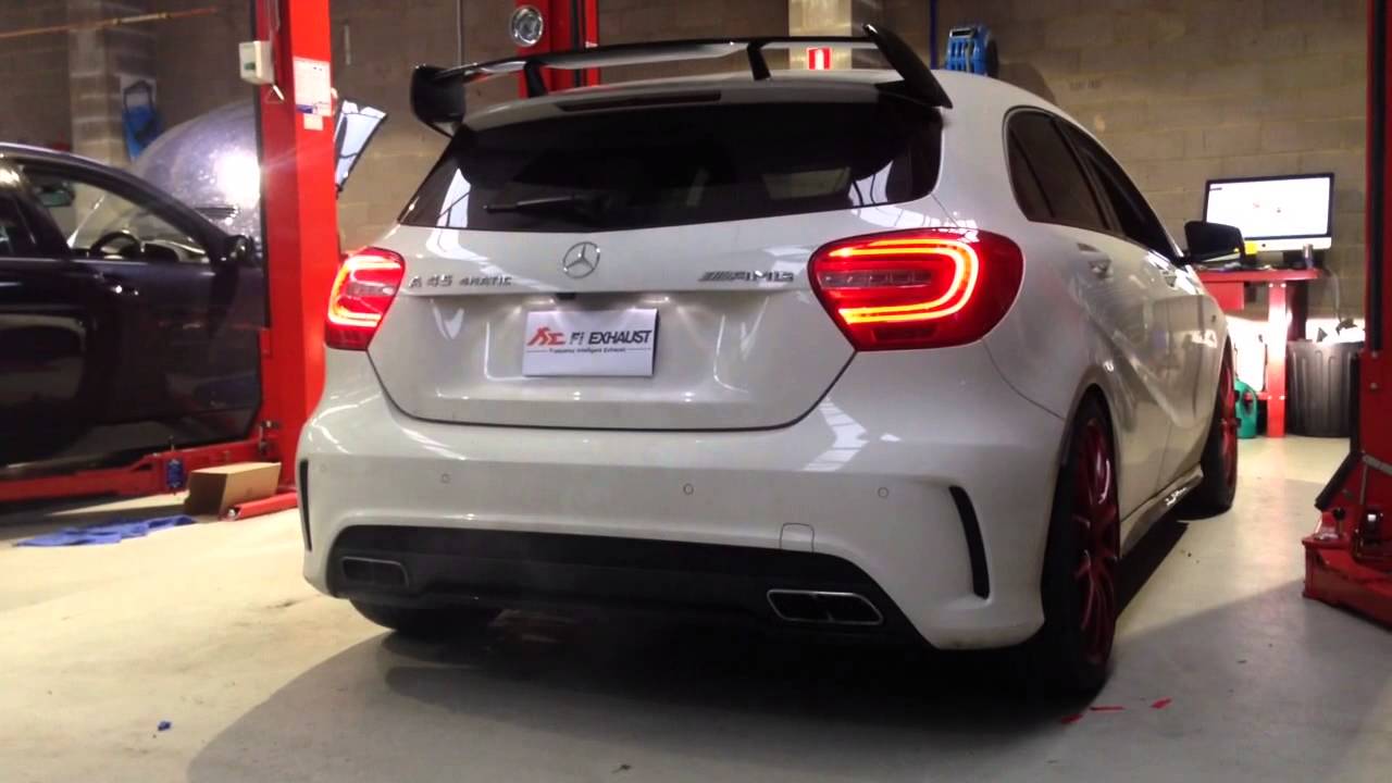A45 amg FI exhaust start up - YouTube