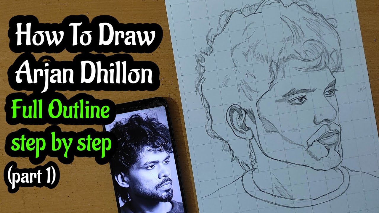 How To Draw Arjan Dhillon Full Drawing Step by step (part 1) | Drawing ...