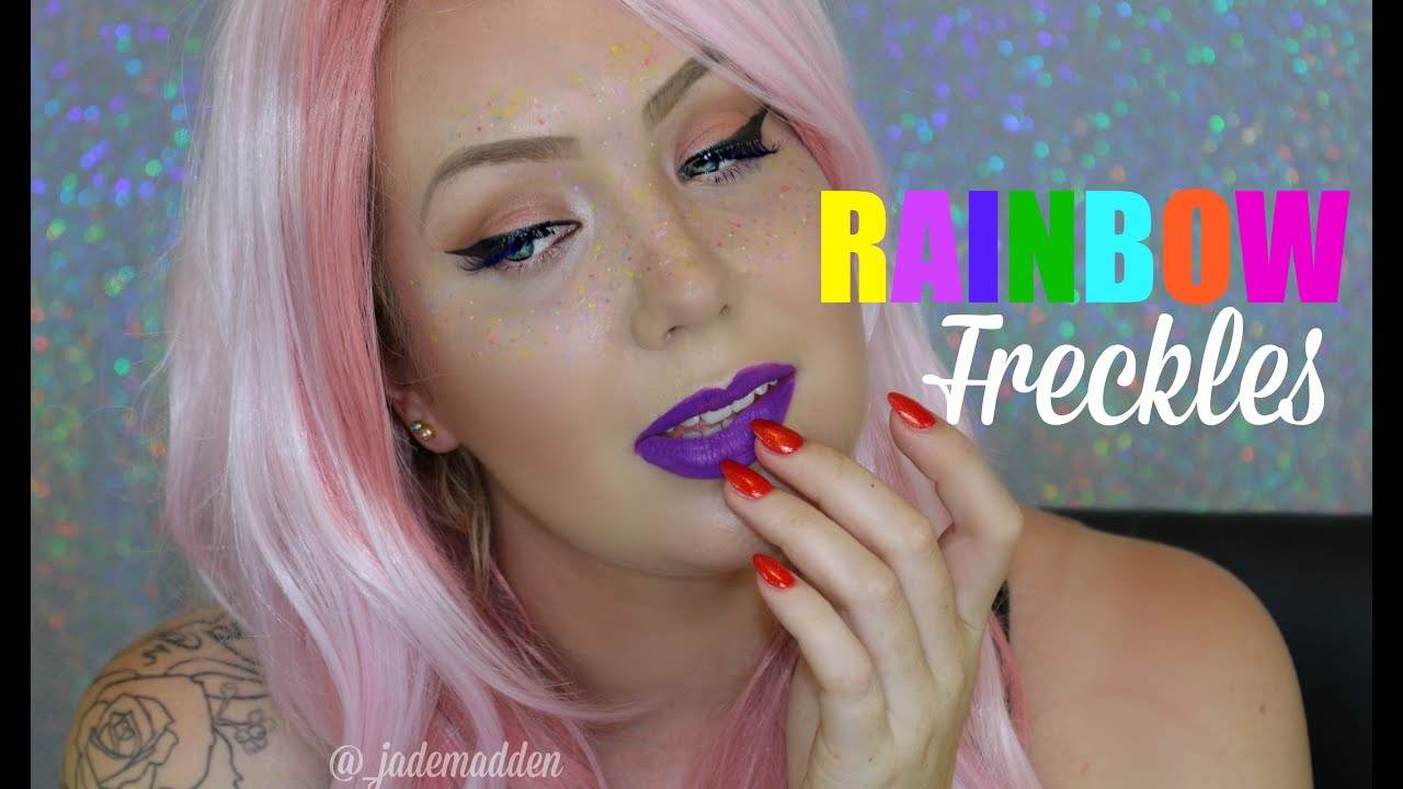 HOW TO- Rainbow Freckles | Jade Madden - YouTube
