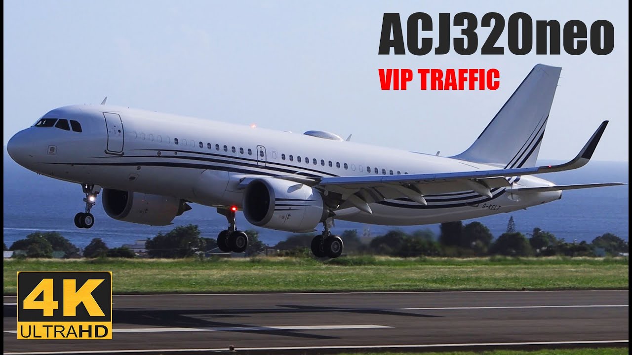 (4K) Acropolis Aviation ACJ320neo (G-KELT) Arriving In St. Kitts ...