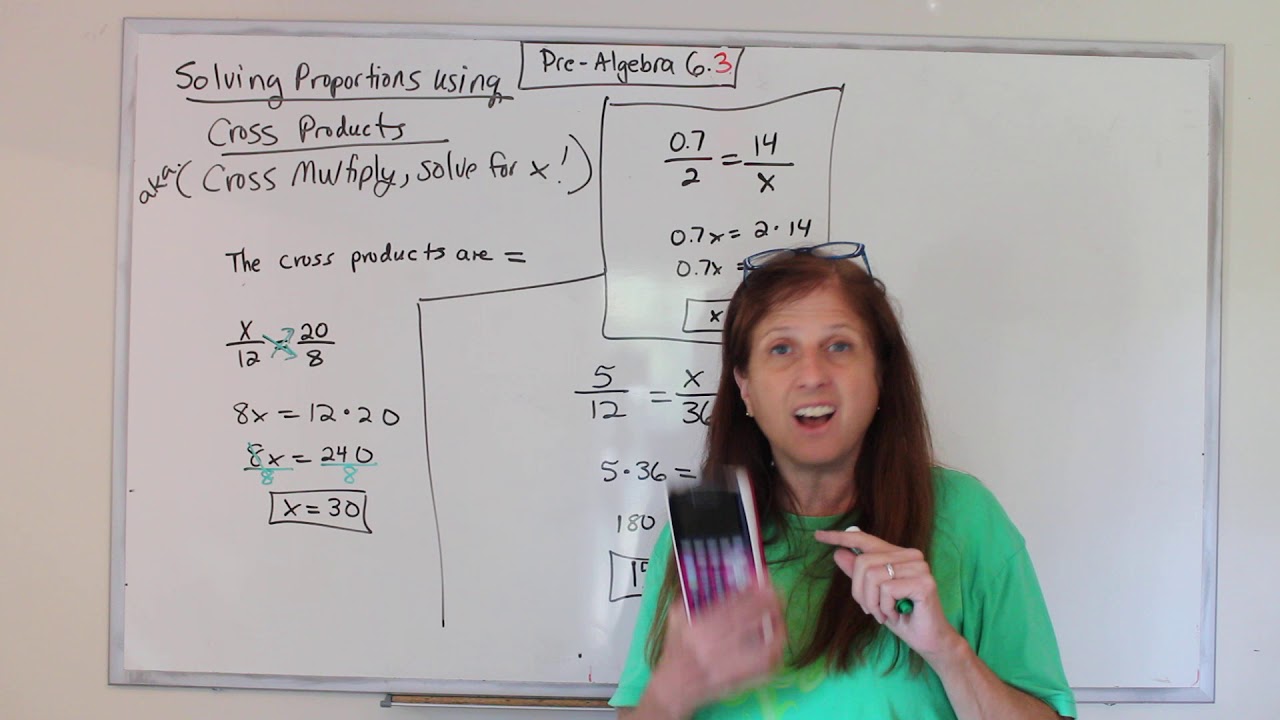 Pre-Algebra: Cross Multiply and Solve for X! (6.3) - YouTube