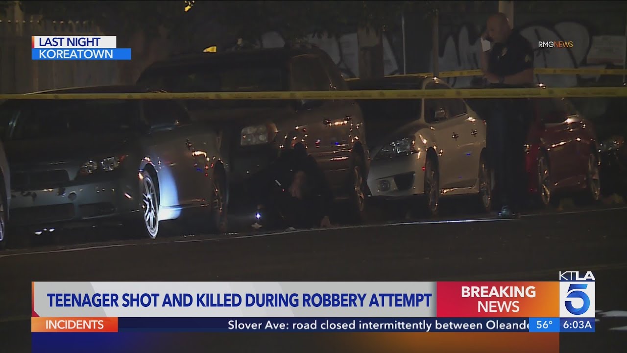 Teen fatally shot while fleeing robbery attempt in Koreatown: LAPD ...