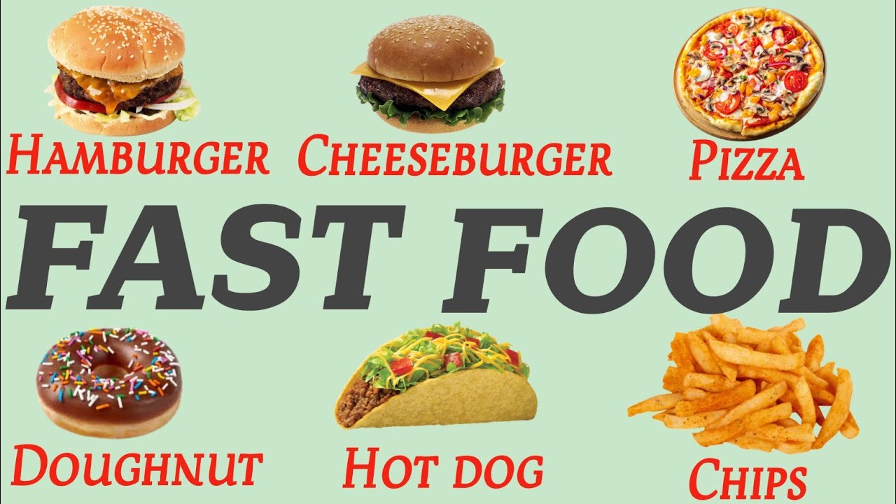 FAST FOOD Vocabulary |FAST FOOD | Fast food with pictures | - YouTube