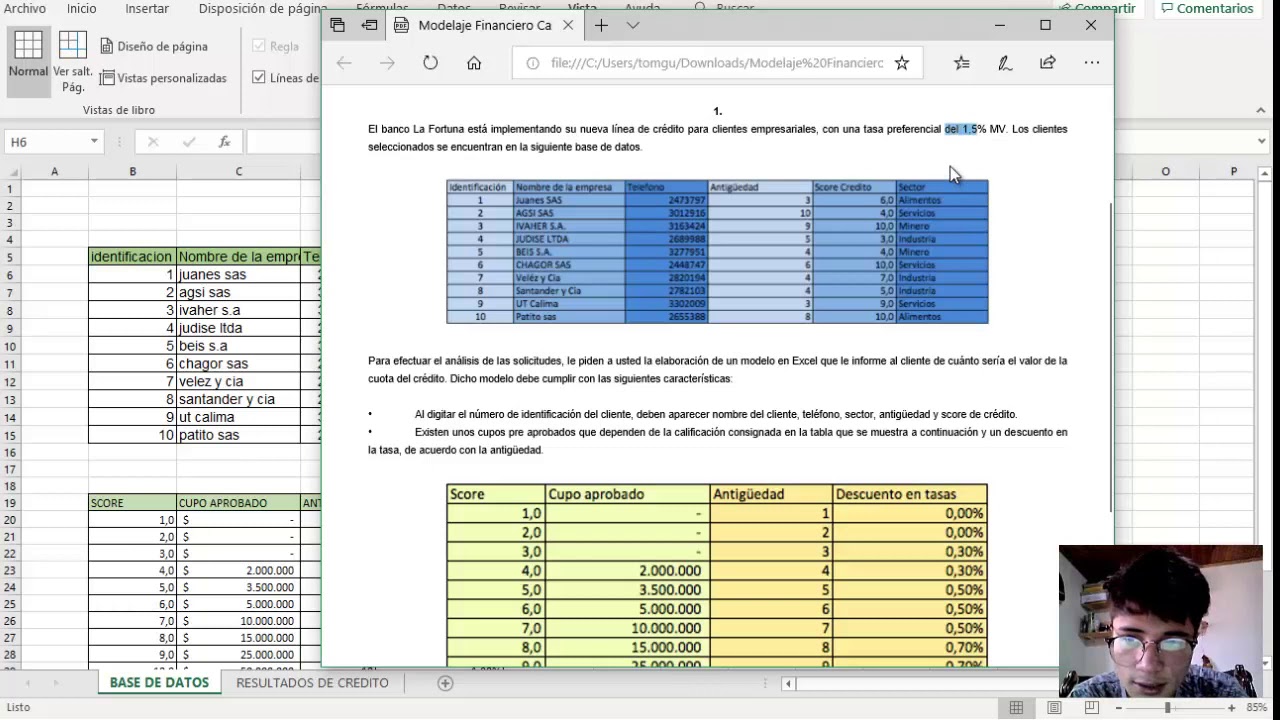 Caso practico - tecnicas de excel. - YouTube