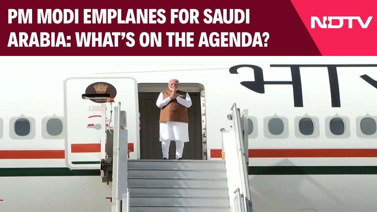 PM Modi In Saudi | PM Modi Emplanes For 2-Day Saudi Arabia Visit - YouTube