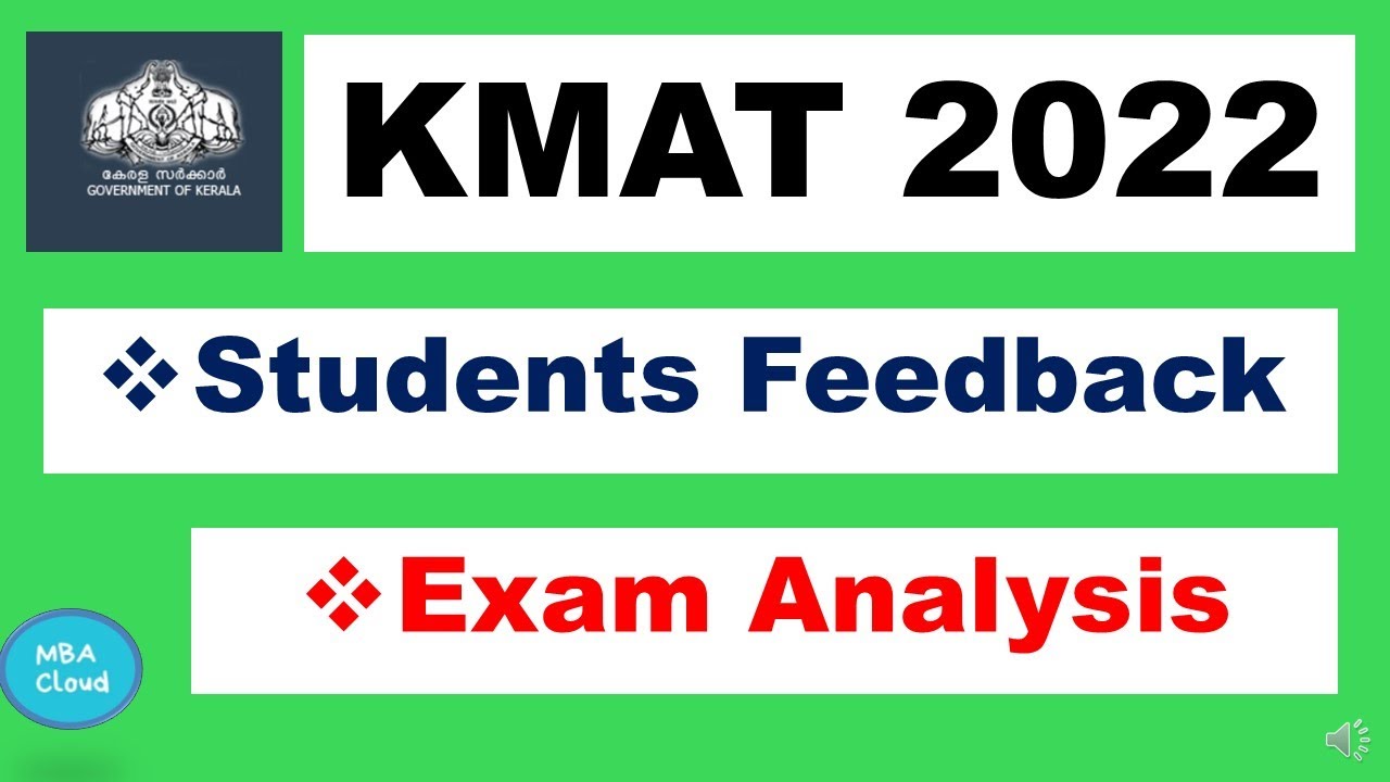 KMAT 2022| Exam Analysis & Students Feedback|MBACloud - YouTube