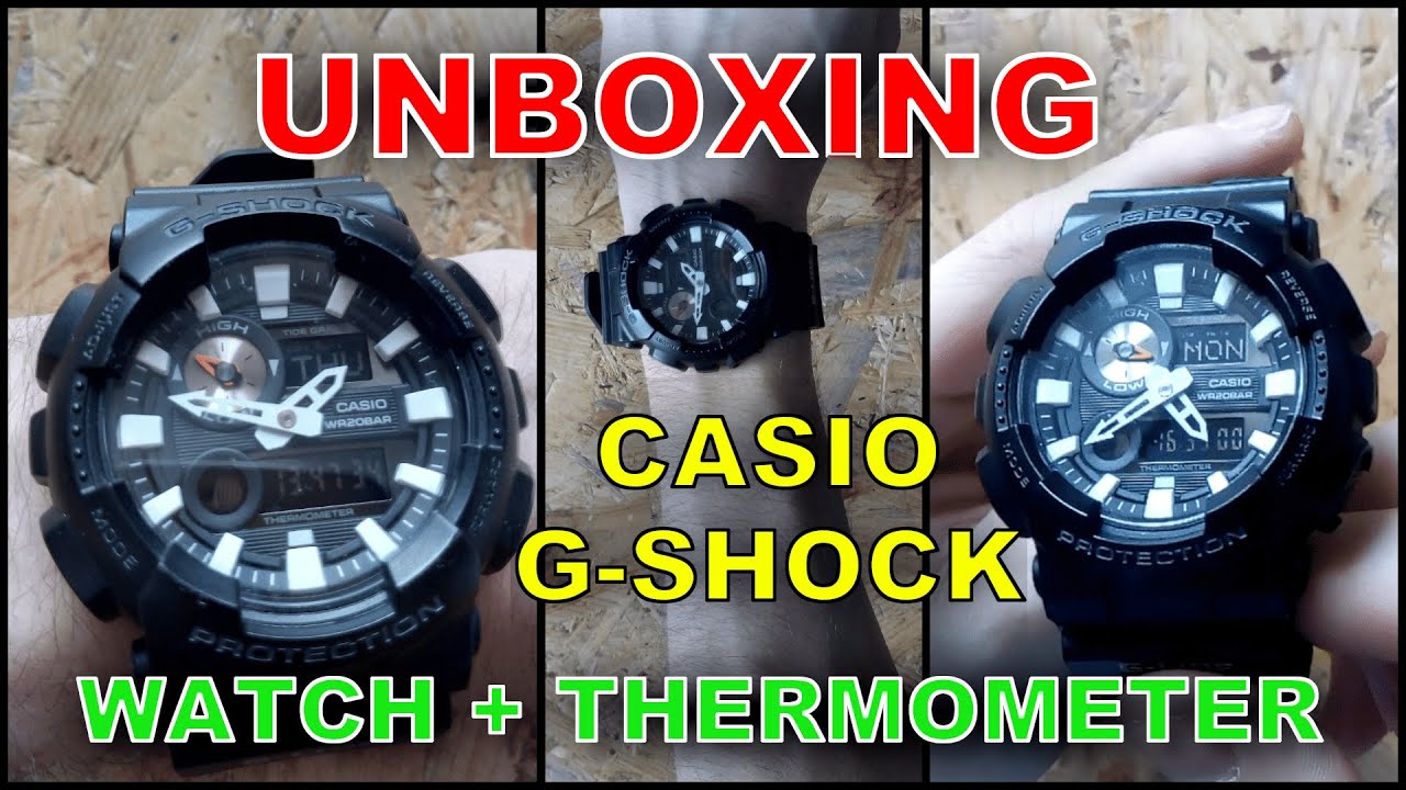Casio G-SHOCK GAX-100B-1AER - UNBOXING - (WATCH + THERMOMETER) - YouTube