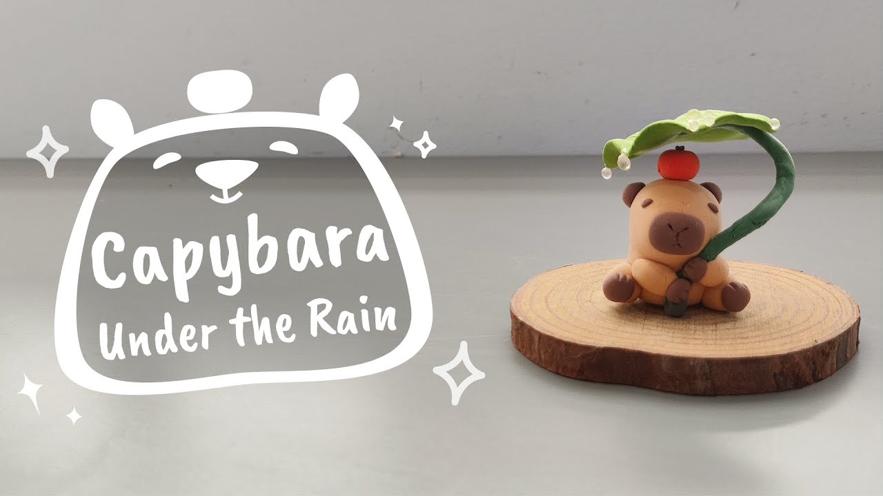 Capybara Under the Rain | Clay Figures Tutorial Easy - Capybara Light ...