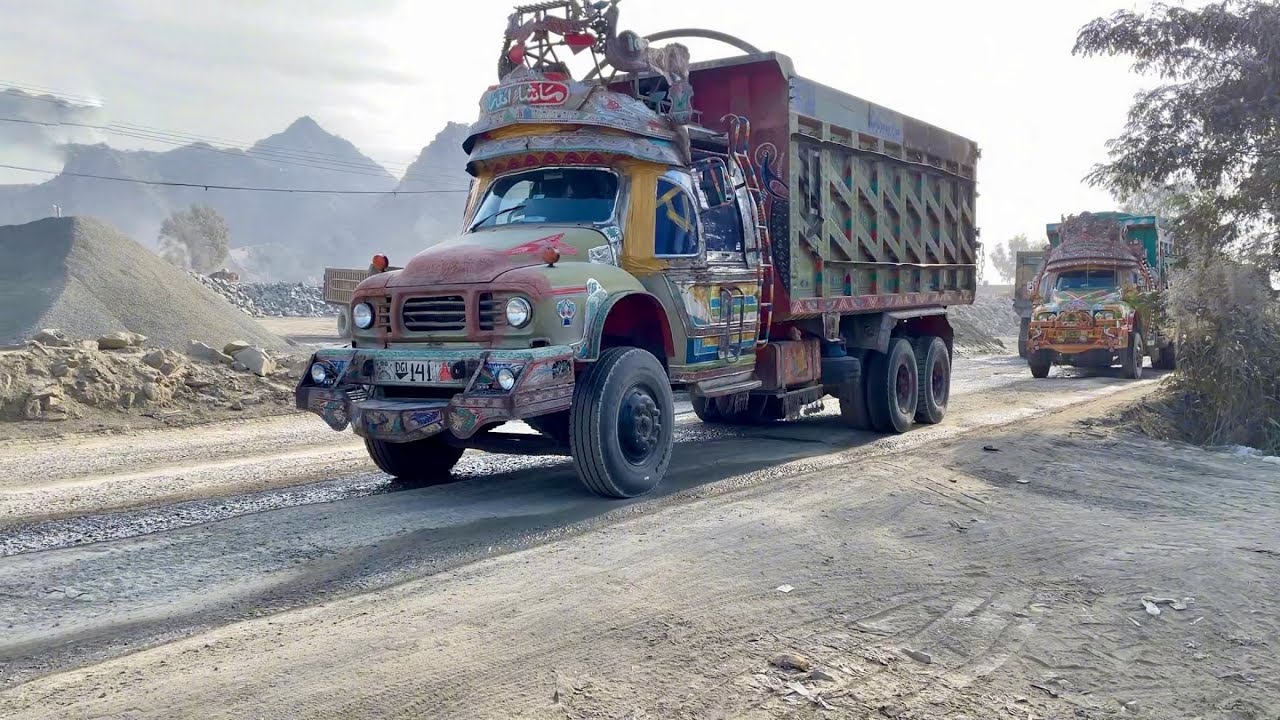 Extremely Dangerous Transport Skills Overload Dump Truck and Trailer in ...