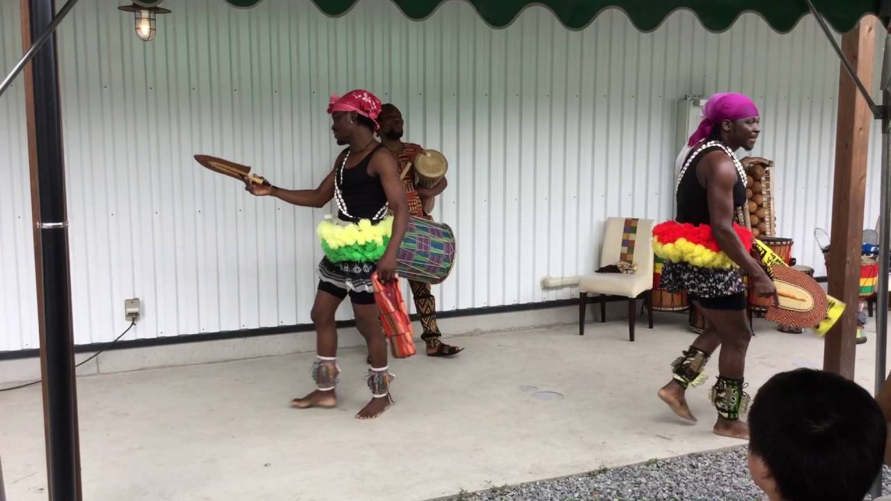 BAMAYA DANCE of GHANA in JAPAN Hiroshima City. Joe, Lucky, Eric. - YouTube