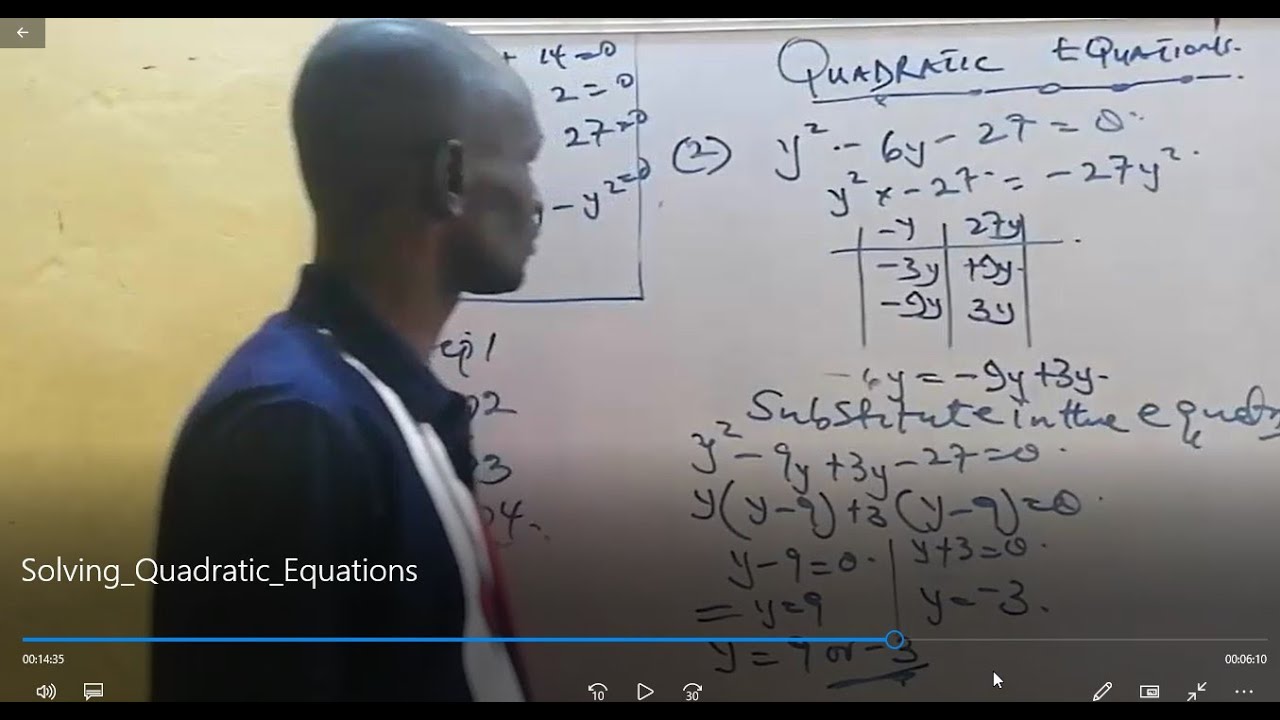 Solving Quadratic Equations using Factorisation Method - YouTube