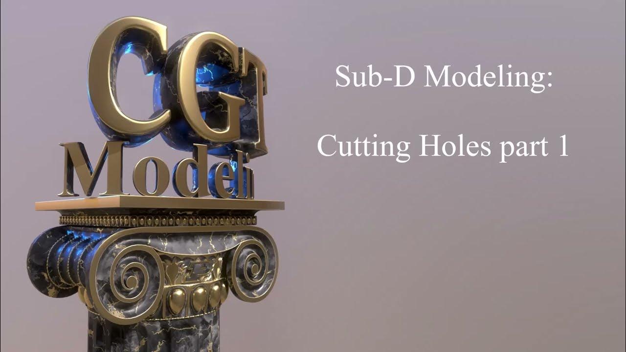 Maya Modeling: Cutting Holes for Sub-D Modeling part 1 - YouTube