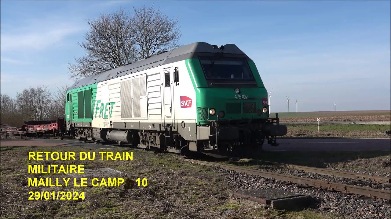 TRAIN MILITAIRE / RETOUR À VIDE /MAILLY LE CAMP / AUBE / LIGNE 26 ...