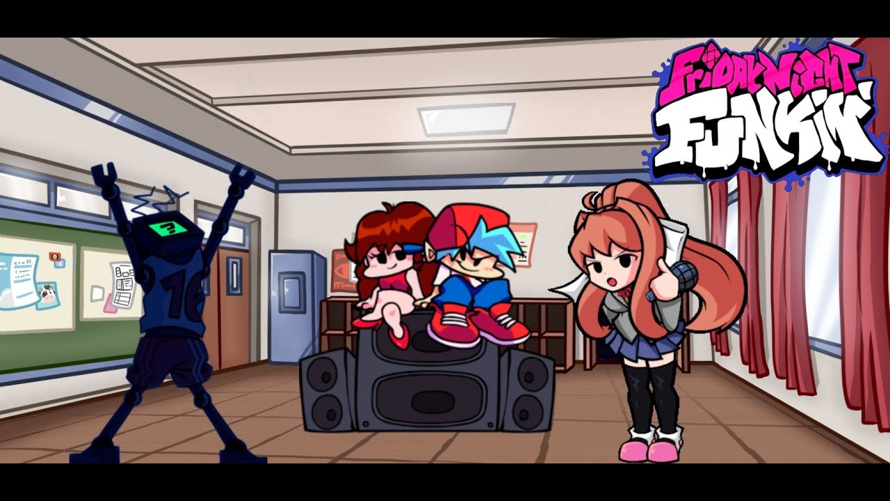 Friday Night Funkin: Hex Sings Glitcher But With Monika's Music - YouTube