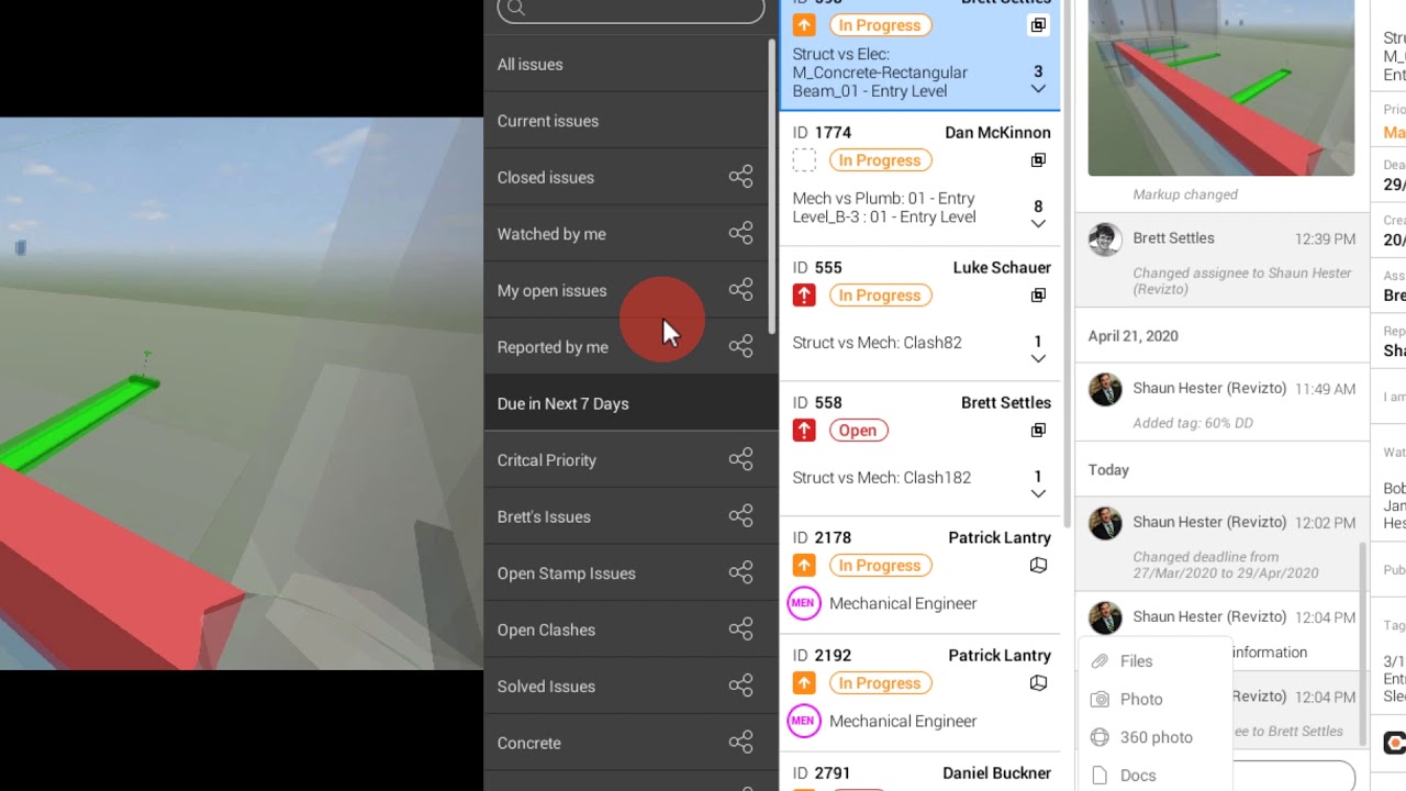 How to use the Chat Column in Revizto Issue Tracker - YouTube
