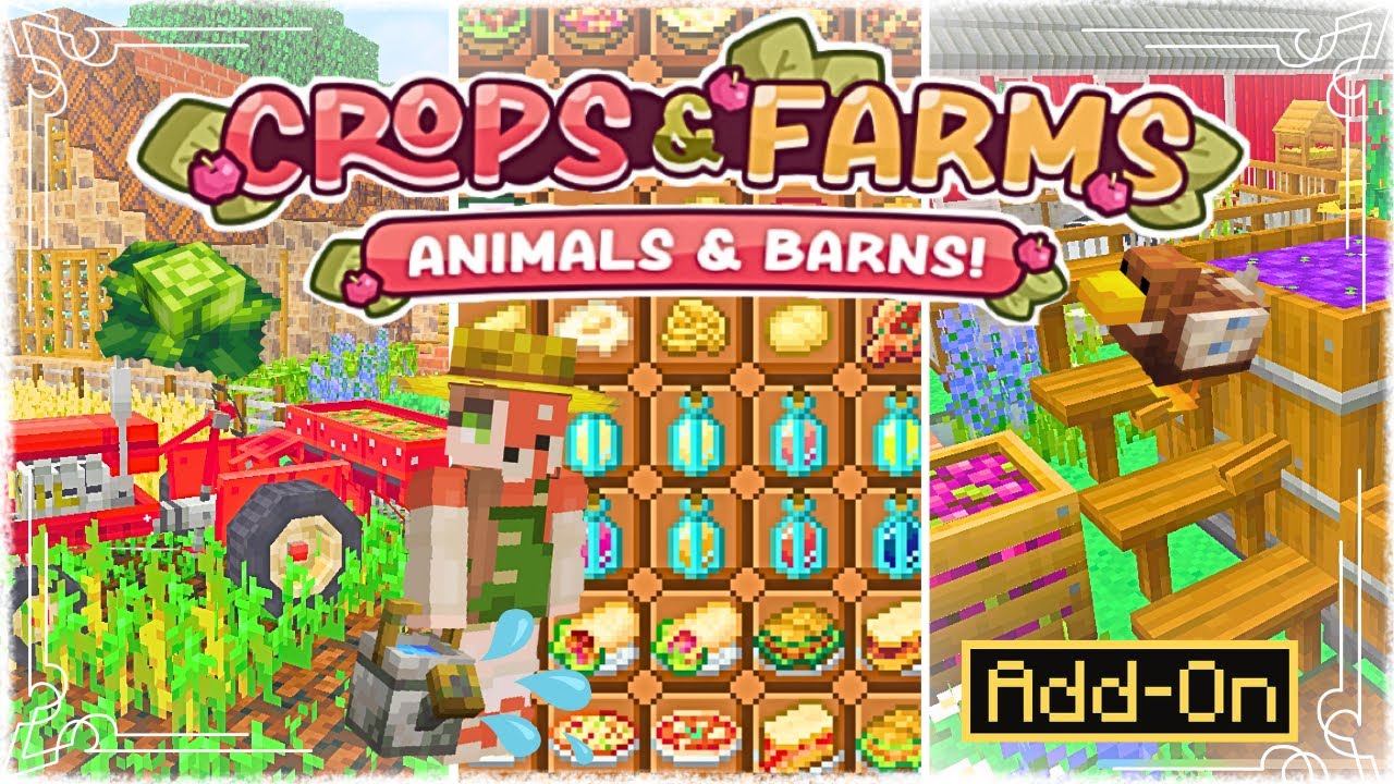 Crops & Farms BEST farming addon Minecraft PE/Bedrock 1.21+ 🌱 - YouTube