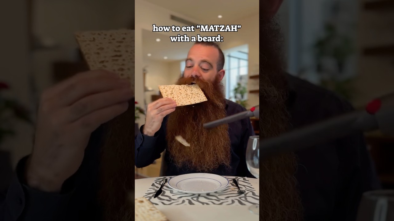 Eating Matzah with a Beard on Passover 😂. Video by: @BeardedGilad ...