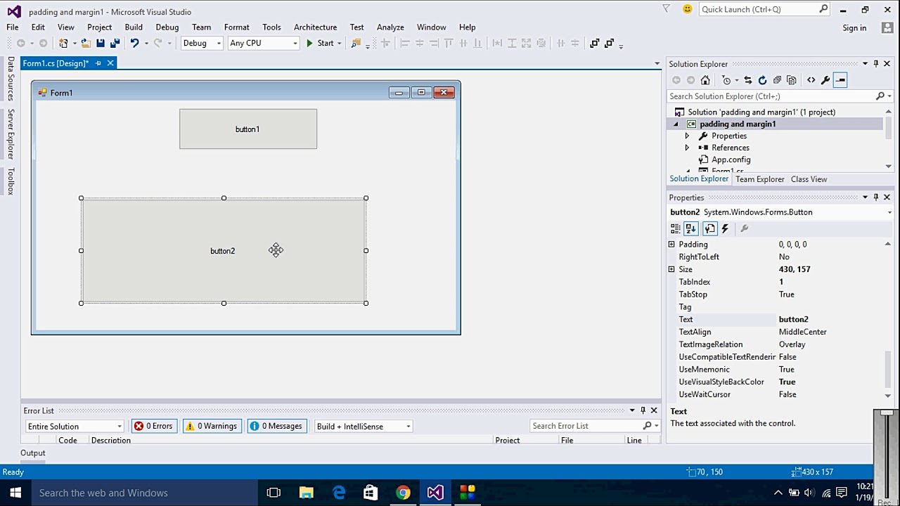 padding and margin using visual studio in urdu hindi | padding and ...