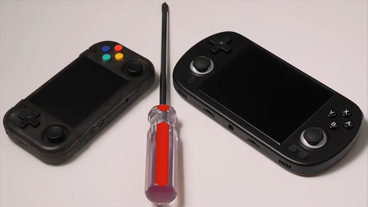 ANBERNIC RG40XX H teardown and stick replacement - YouTube