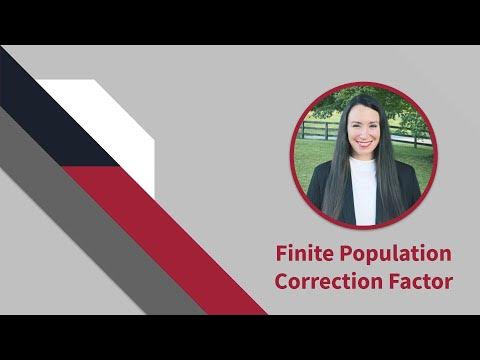 Finite Population Correction Factor - YouTube
