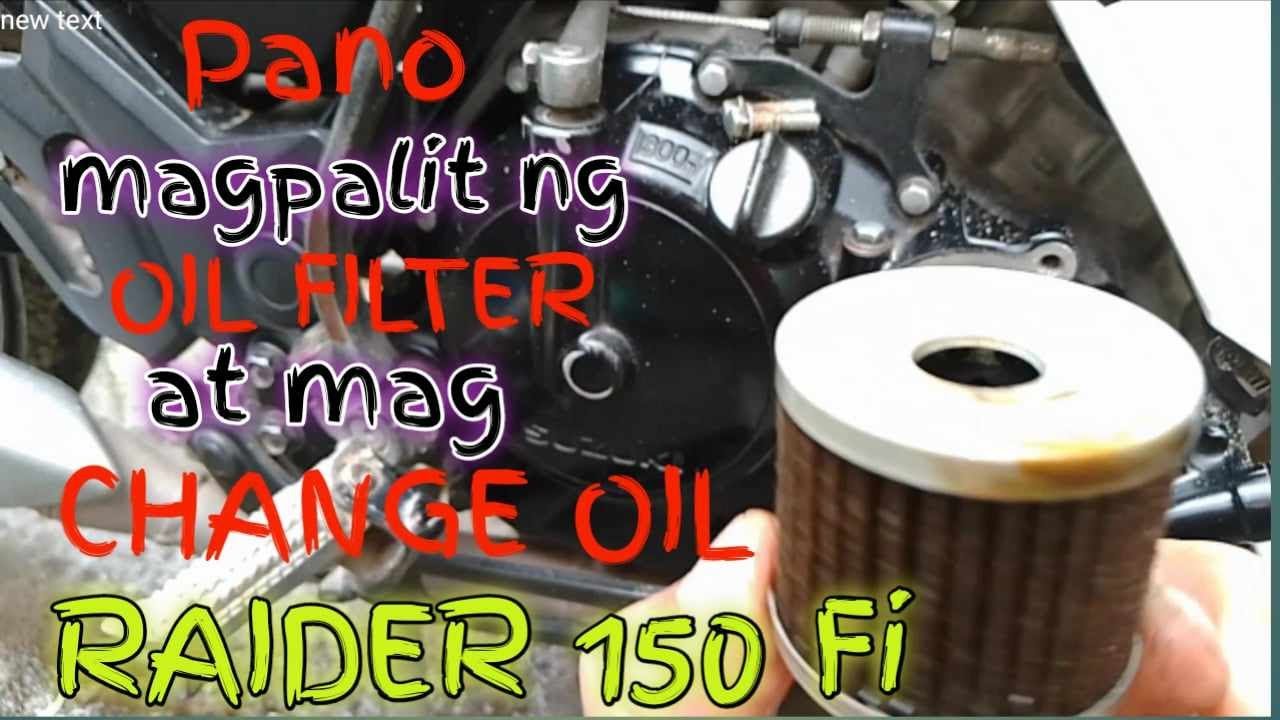 Washable oil filter raider 150 fi - YouTube