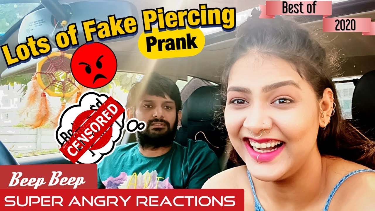 Fake Piercing Prank on Boyfriend | ( Super Angry Reactions - BEEP BEEP ...
