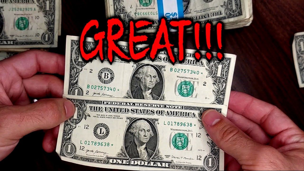 Bill Searching One Dollar Banknotes - Looking For STAR Notes And COOL ...