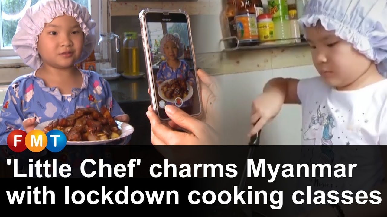 'Little Chef' charms Myanmar with lockdown cooking classes - YouTube