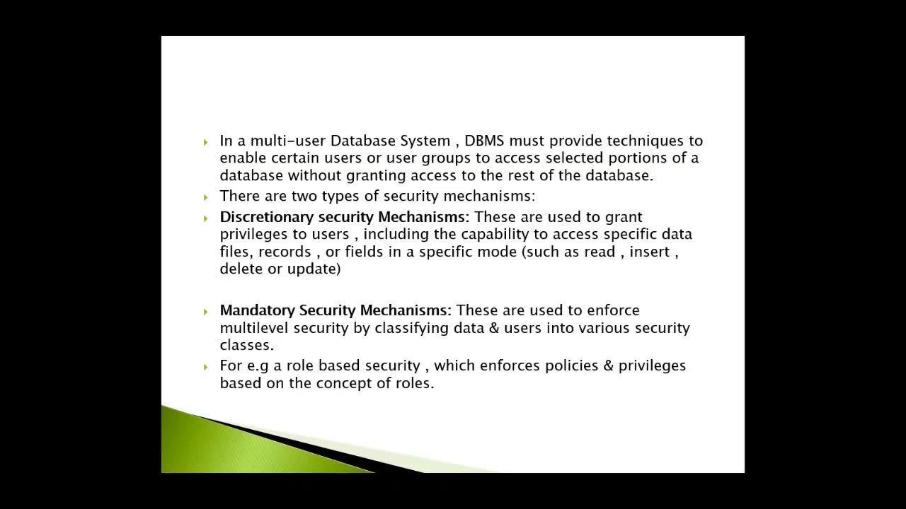 Security and Privacy in DBMS Part 1 - YouTube