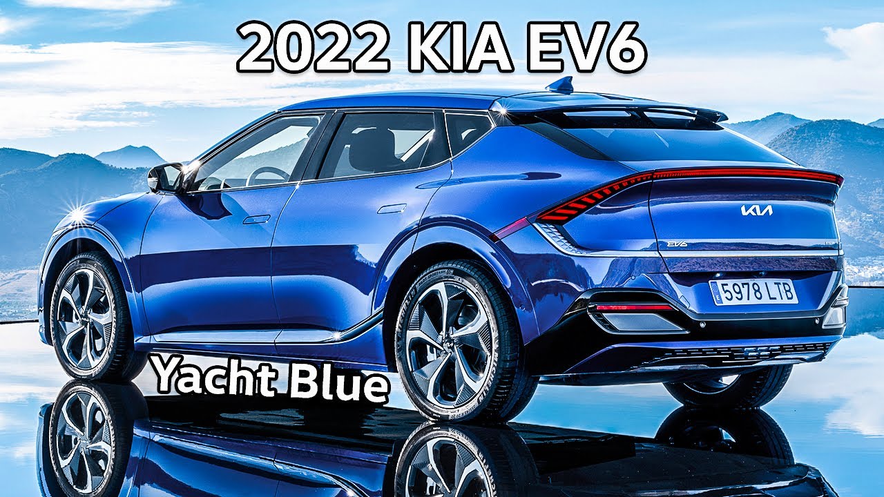 2022 Kia EV6 in Yacht Blue - YouTube