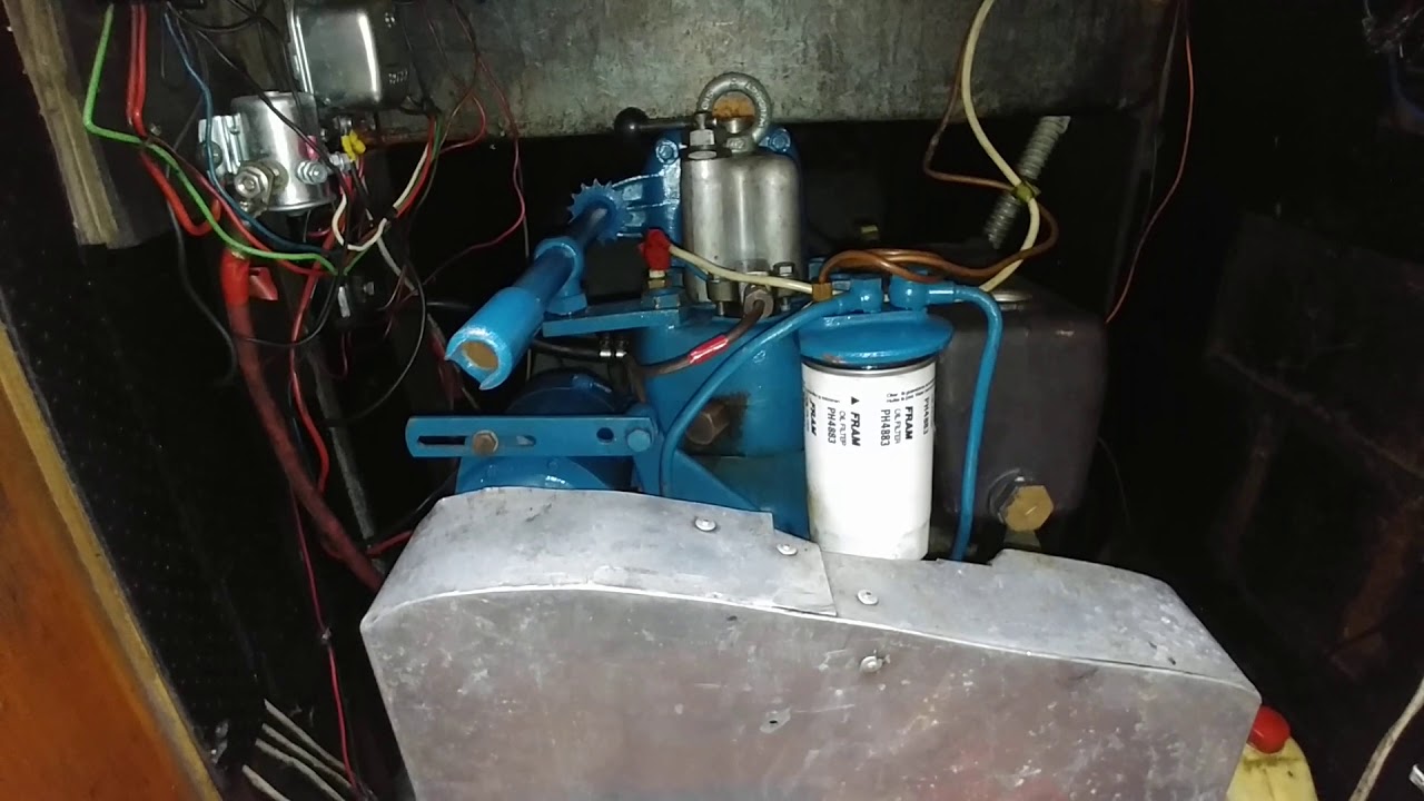 Sabb 8hp (ish!) Single cylinder diesel, marine - YouTube