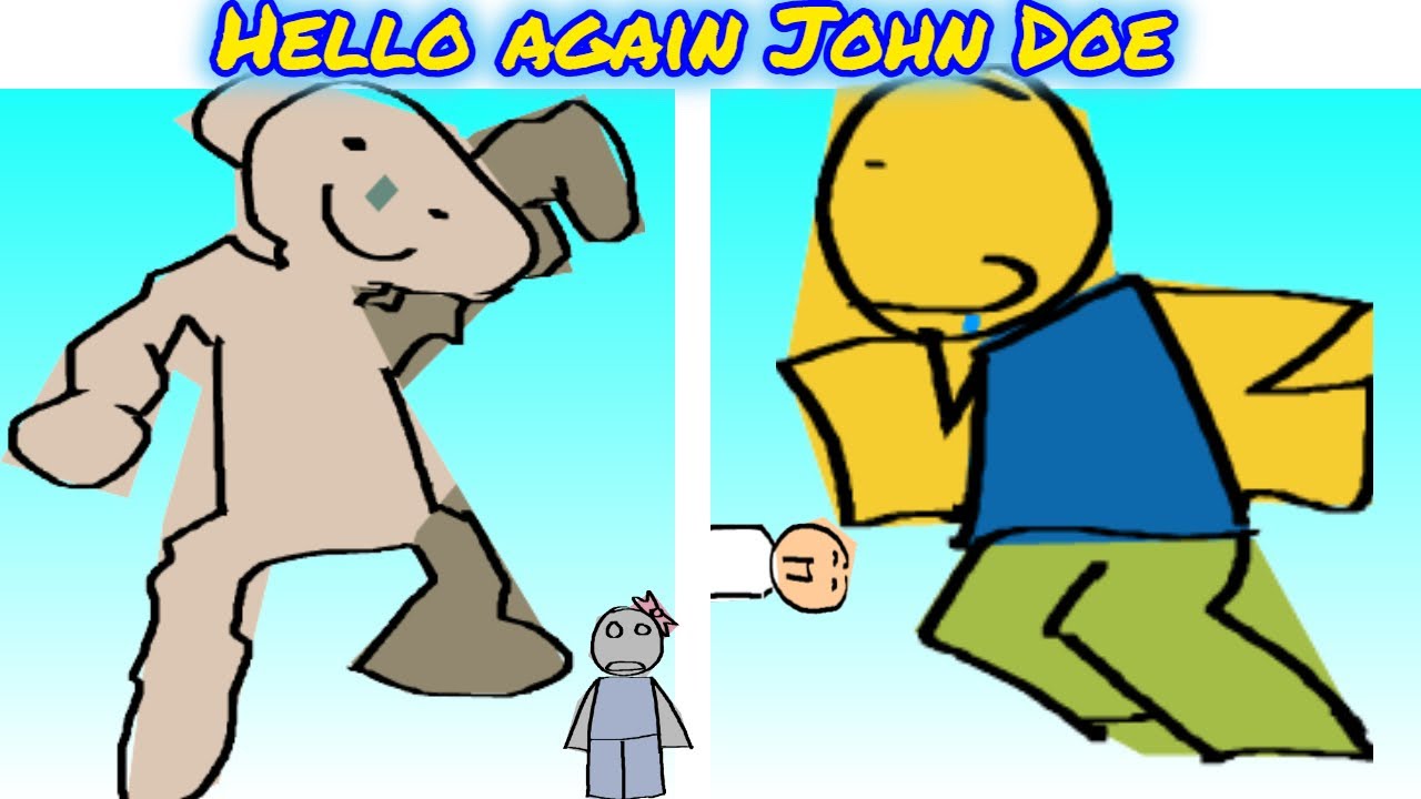 Friday Night Funkin' Hello again John Doe | BF VS John (BF FNF/GF FNF ...