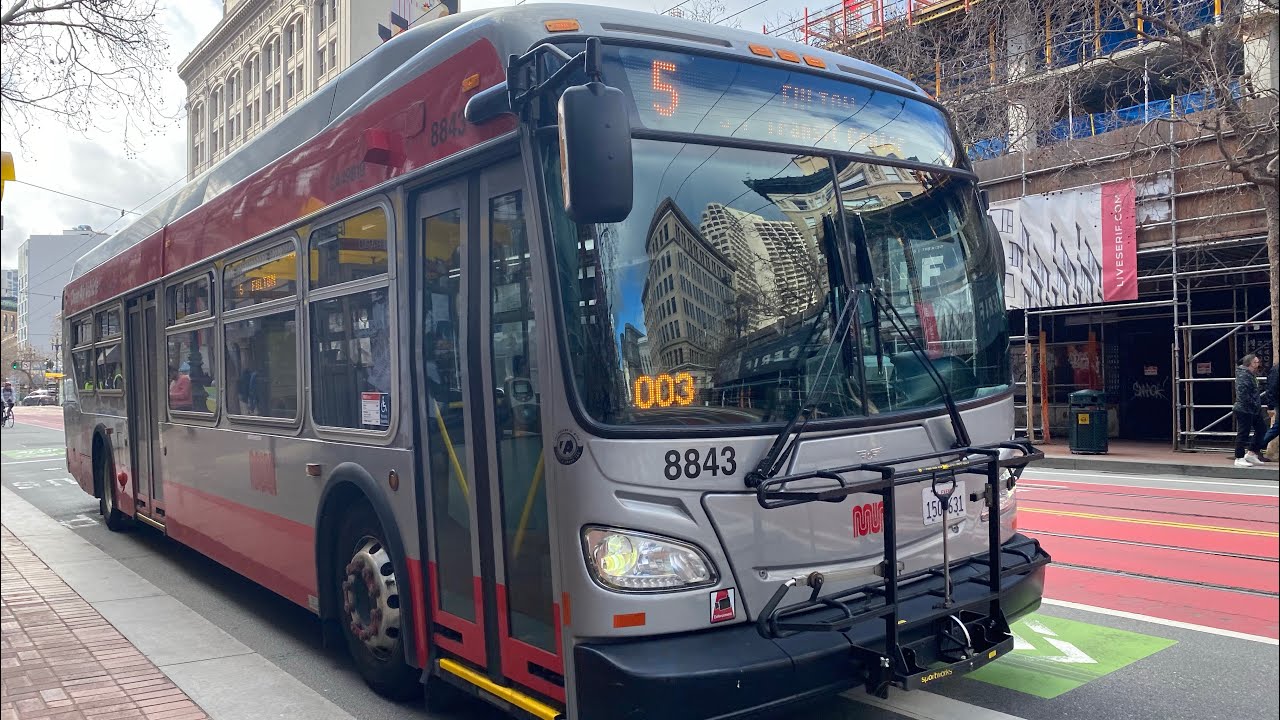 San Francisco MUNI 2016 New Flyer XDE40 #8843 - YouTube
