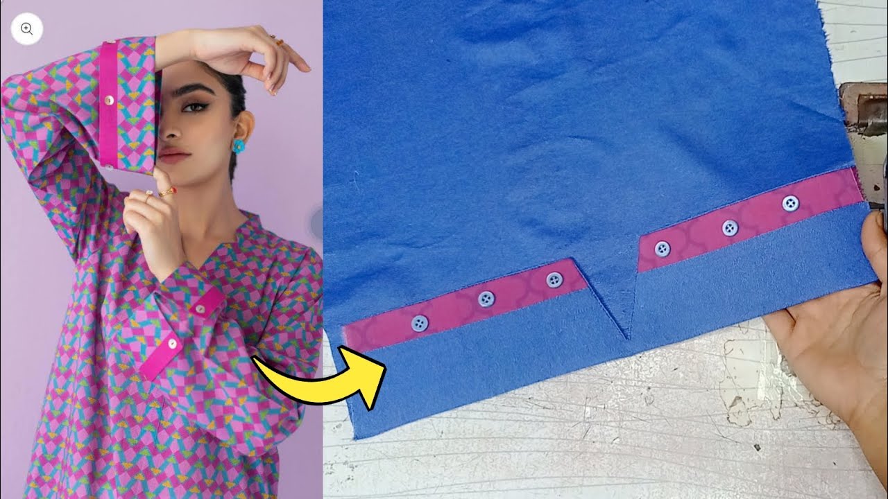 Latest cuff sleeves design | printed suit sleeves design | winter dress ...