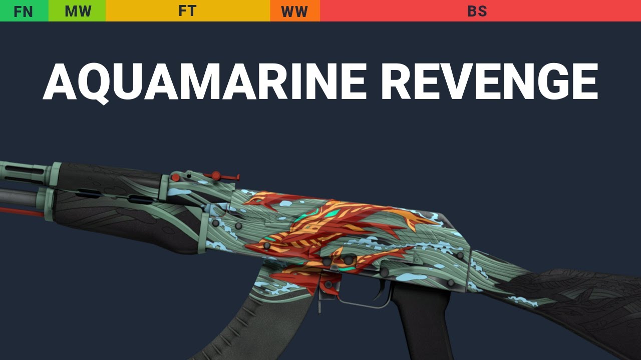 AK-47 Aquamarine Revenge - Skin Float And Wear Preview - YouTube