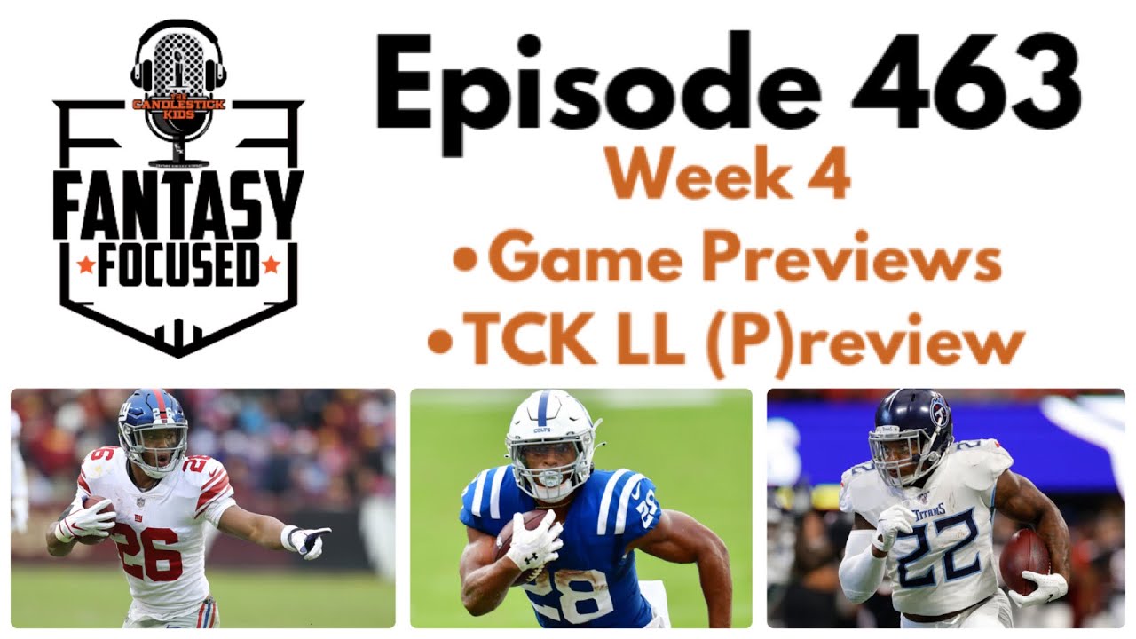 Week 4 Game Previews w/ Chris Benevides of The Commish FFP - Fantasy ...