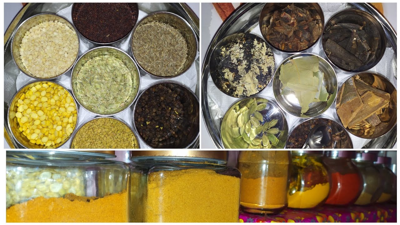அஞ்சறை பெட்டி|Masala Box Organisation in Tamil|Spice box Organisation ...