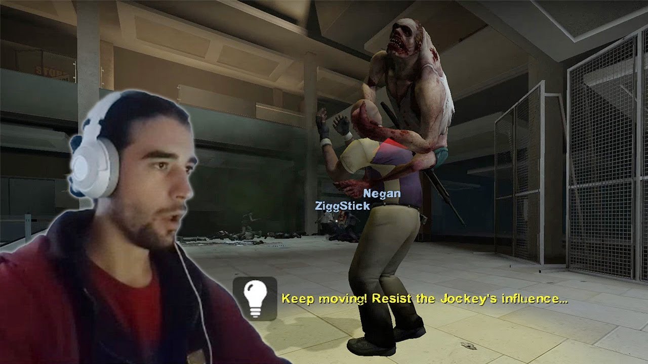 Zombie Jockey riding me / Left 4 Dead 2 (chapter #1) - YouTube