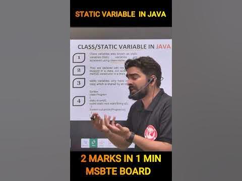 STATIC VARIABLE IN JAVA | RAJAN SIR | JAVA DIPLOMA SEM-2. - YouTube