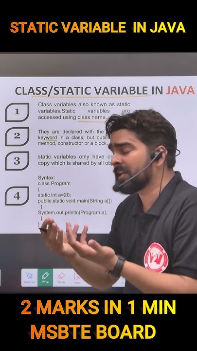 STATIC VARIABLE IN JAVA | RAJAN SIR | JAVA DIPLOMA SEM-2. - YouTube