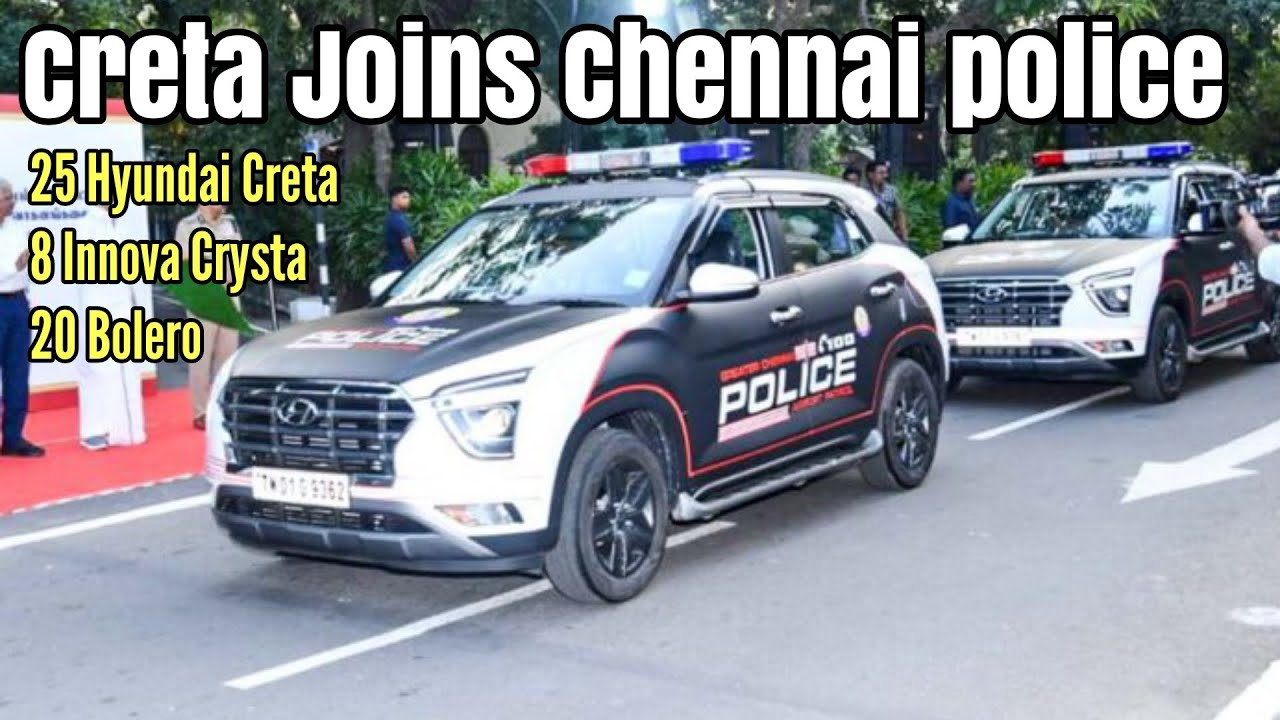 Hyundai Creta 2024 joins Chennai Police💥 Innova crysta and bolero added ...