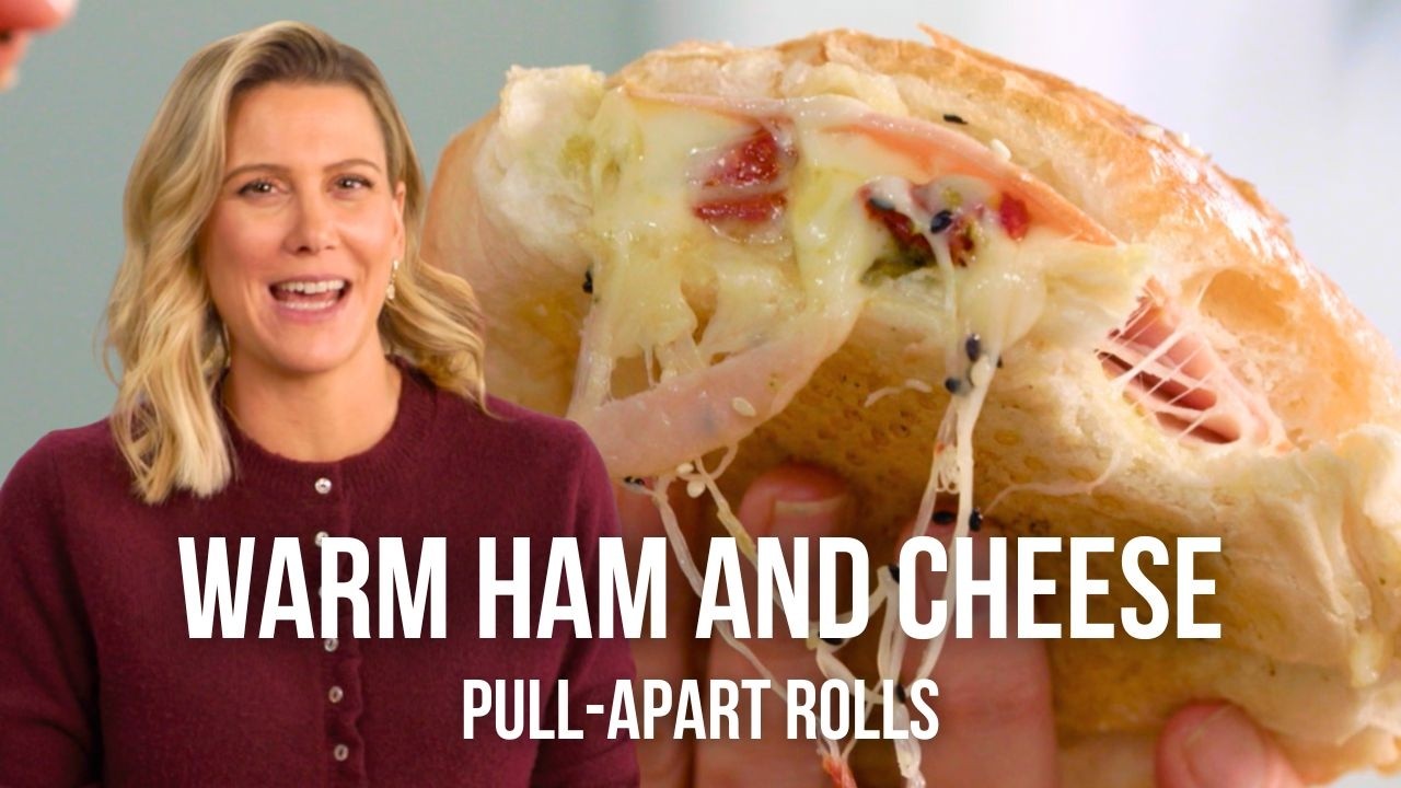 Warm Ham and Cheese Pull Apart Rolls - YouTube