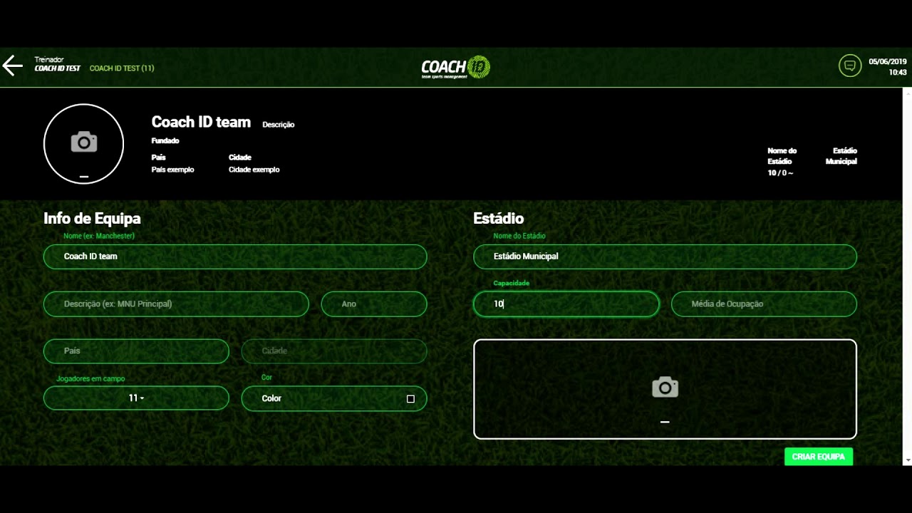 Como criar uma equipa na Coach ID - YouTube