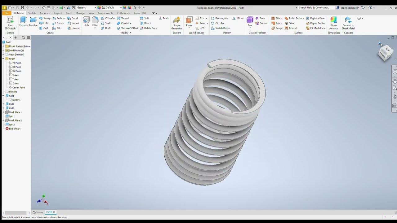 Thiết kế lò xo - Spring design #inventor #Spring #design - YouTube