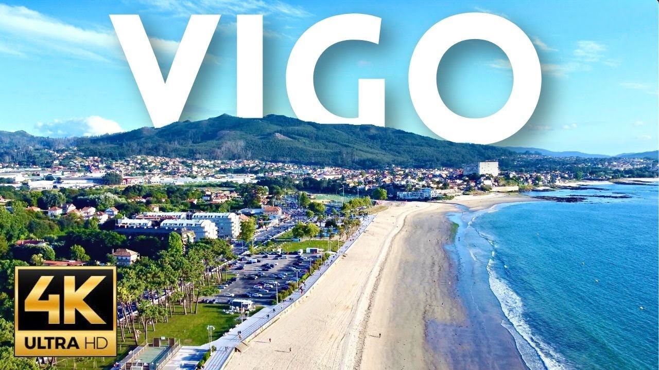 Flying Over Amazing Beaches in Vigo Galicia | 4K Aerial View - YouTube