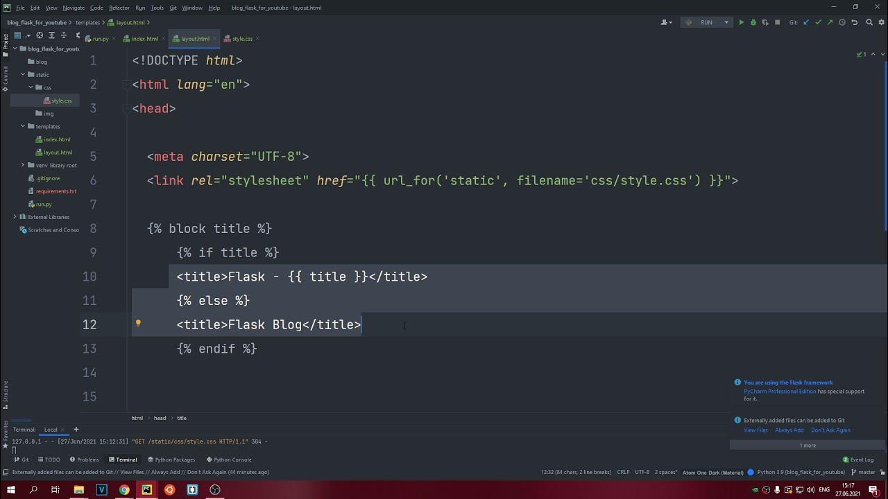 Динамические маршруты в Flask: url_for, Jinja 2 и render_template # 1 ...