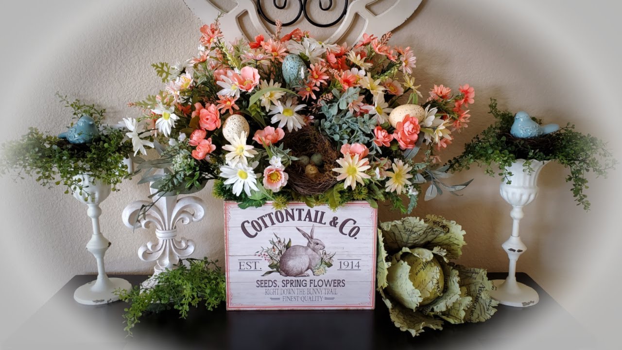 FARMHOUSE SPRING CENTERPIECE 2021 - FRENCH COUNTRY FARMHOUSE SPRING ...