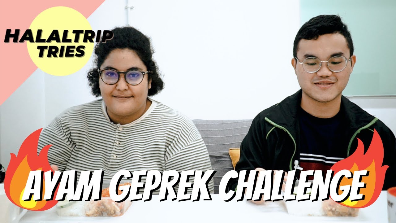 AYAM GEPREK CHALLENGE FROM PAPA AYAM! | HalalTrip Tries Episode 3 - YouTube