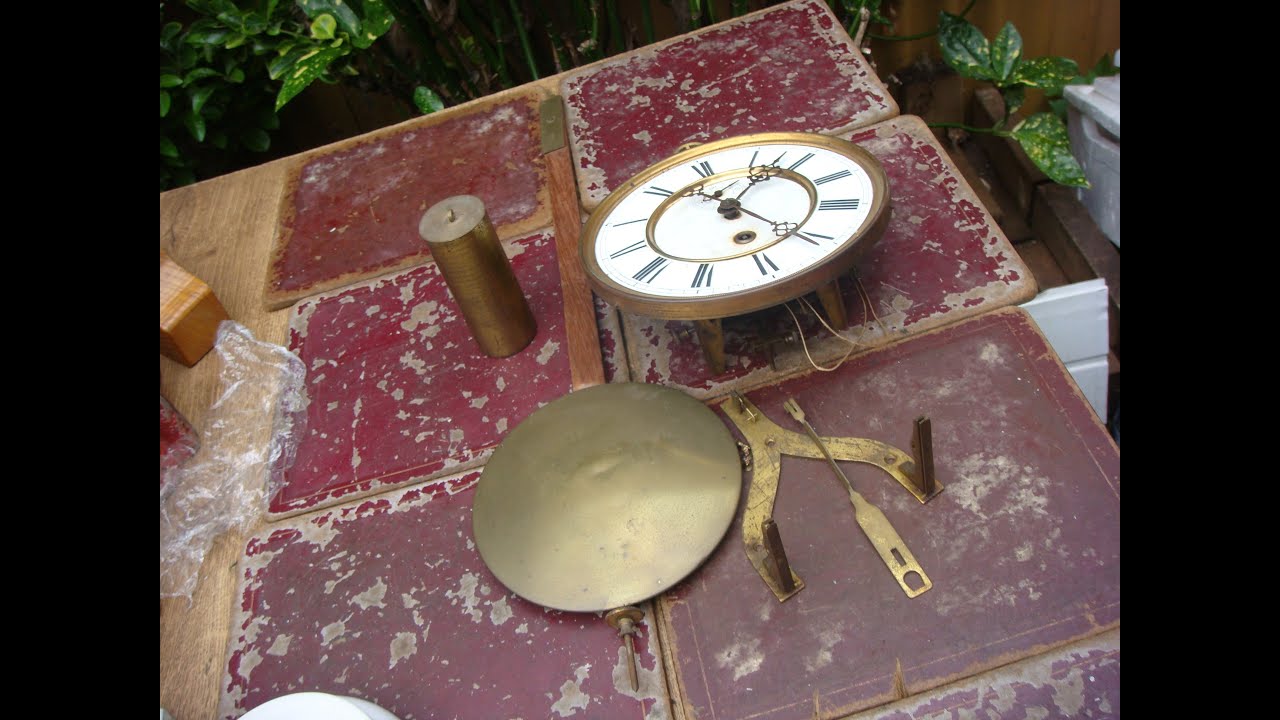 Vintage Old Antique German Gustav Movement , Pendulum , Single Weight ...