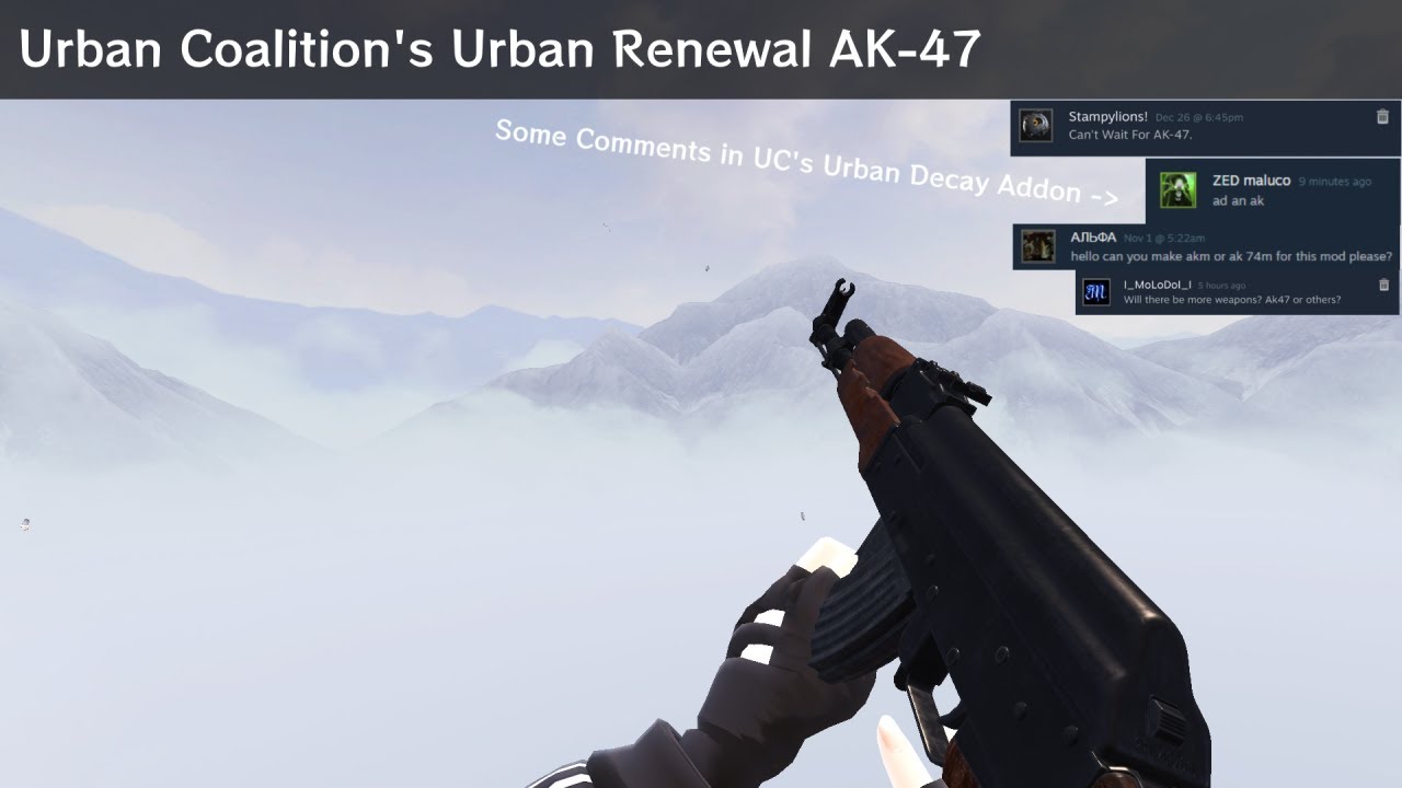 Garry's Mod [ArcCW] Urban Coalition's Urban Renewal AK-47 Showcase ...